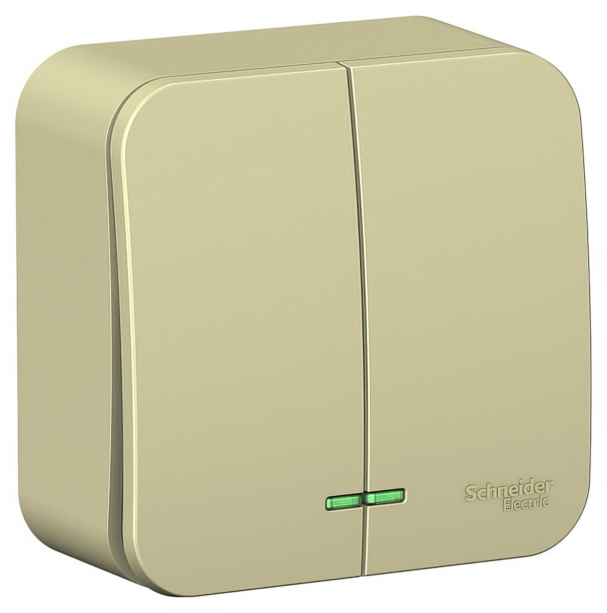 Выключатель 2-клавишный SCHNEIDER ELECTRIC Blanca 10A с/и бежевый