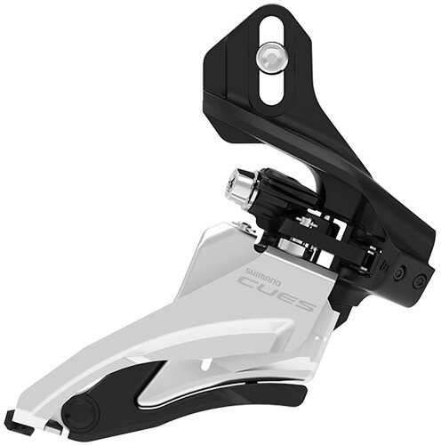 Переключатель передний Shimano Cues U4000-D, 64-69 Double Серебристо-черный