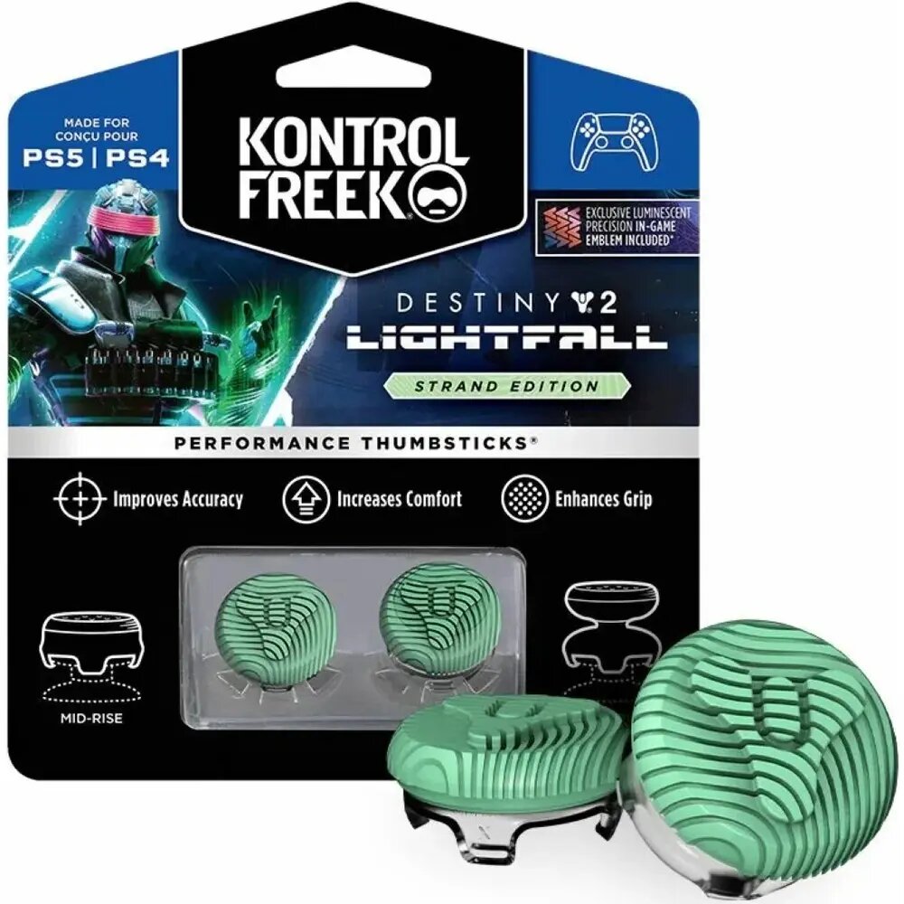 1 высокая + 1 средняя накладка на стики KontrolFreek Grips Destiny 2 Lightfall для геймпада PS4/PS5
