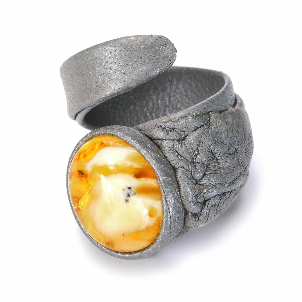 Кольцо Amberprofi, янтарь