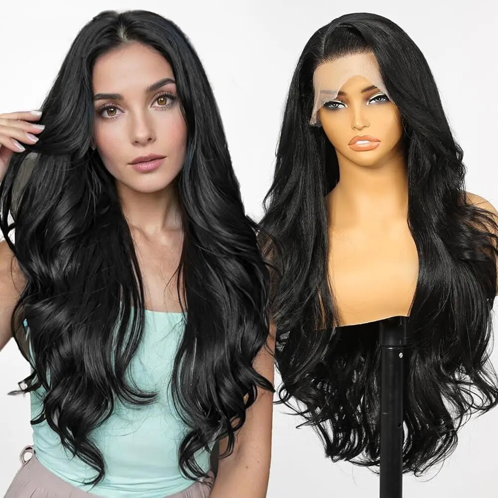 Синтетический парик DWY Ash Brown Highlight 13x6 wig SWLF1005-1BK28