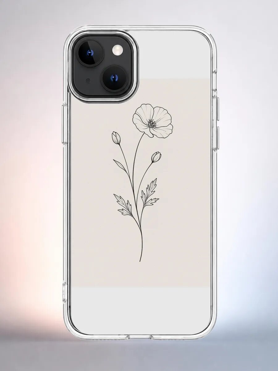 Чехол iPhone 13 мак нежный силиконовый