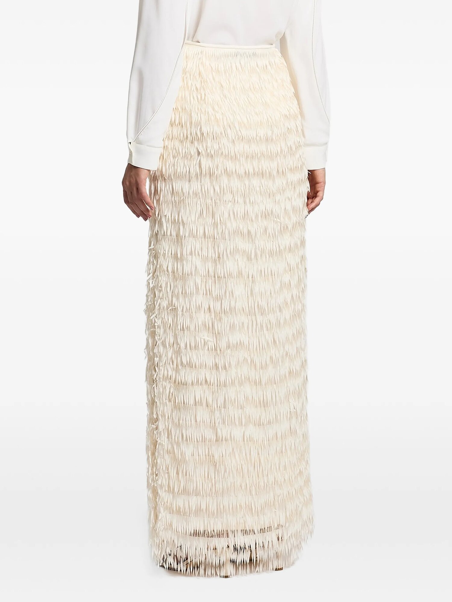 Юбка PESERICO Fringed maxi skirt, размер 38 — фото 1
