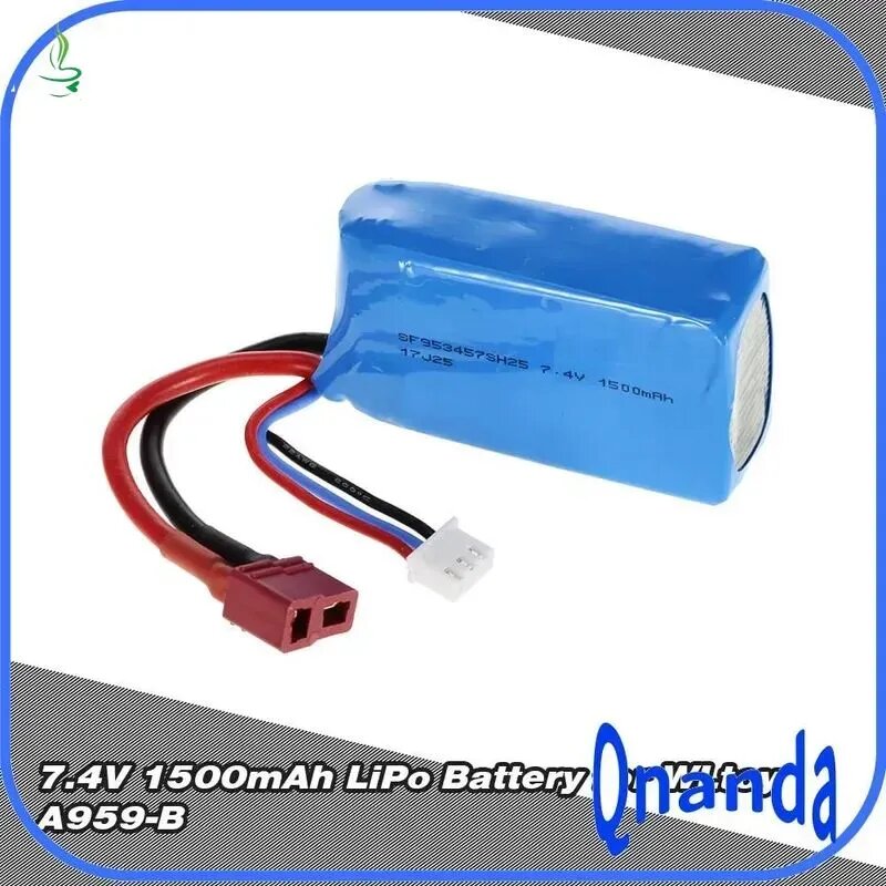 7.4V 1500mAh LiPo зарядный аккумулятор, многофункциональный и надежный, для RC машин WLtoys