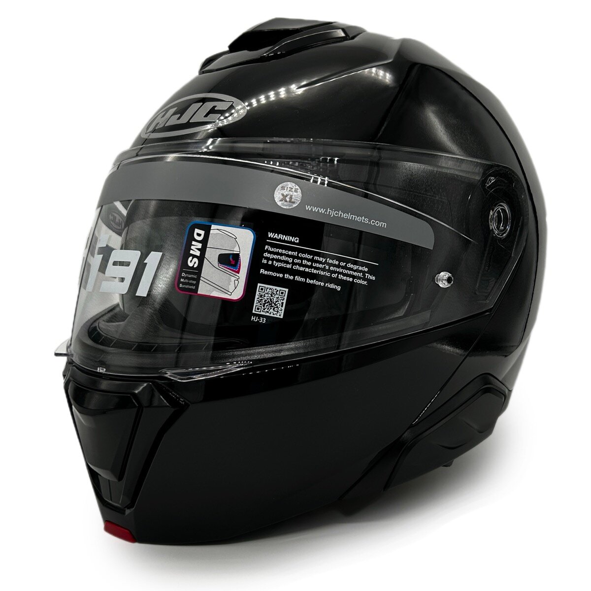 Мотошлем HJC I-91 METAL BLACK. XL. Черный-глянцевый