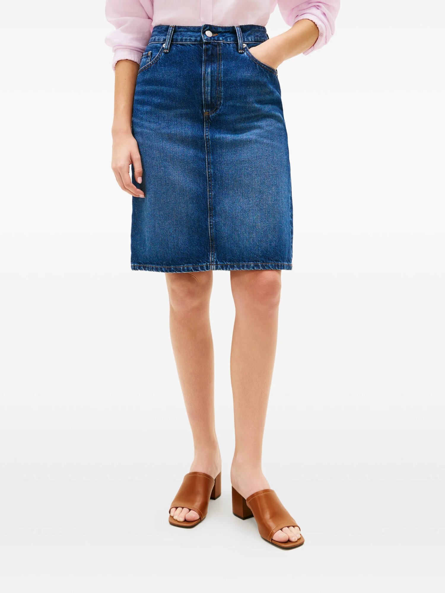 Юбка TOMMY HILFIGER Five-pocket-style mini skirt, размер 42 EU, blue — фото 1