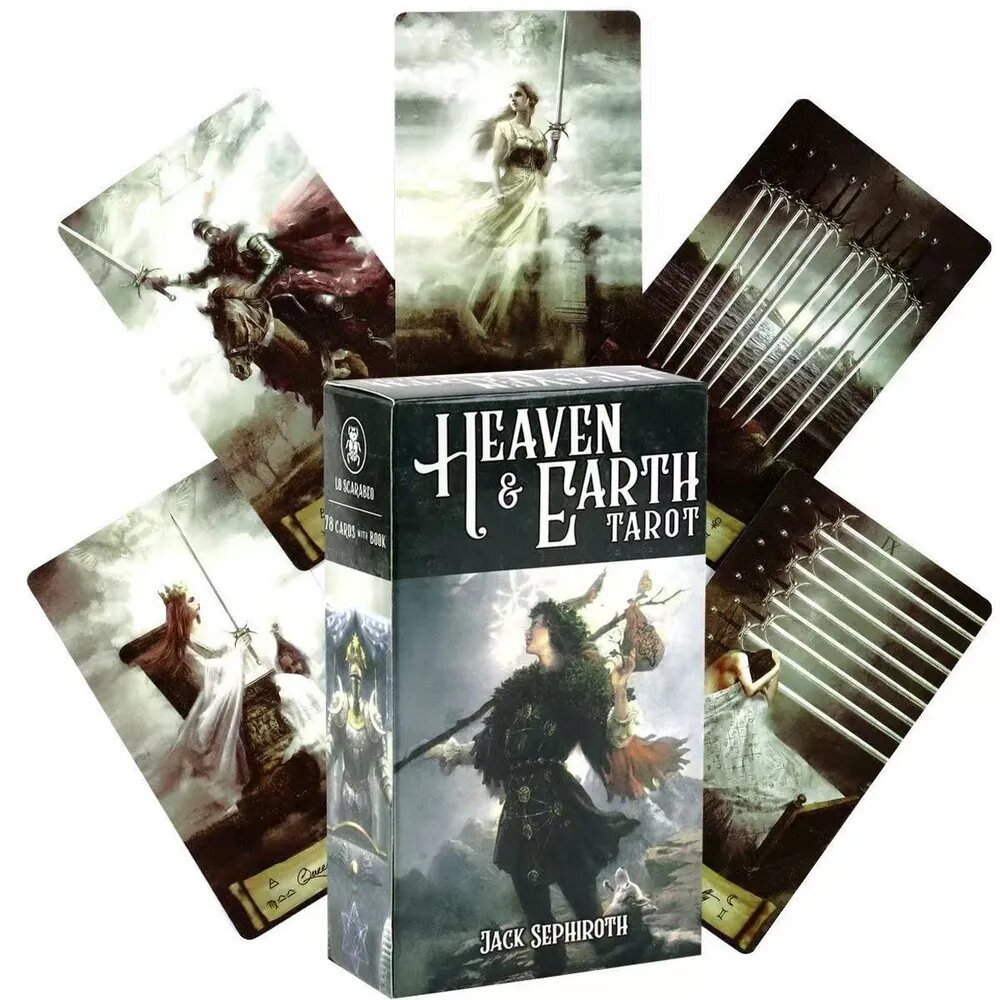 Таро Heaven Earth Tarot 10*6cm 78 карт Гадальные карты карты Таро для начинающих с инструкцией