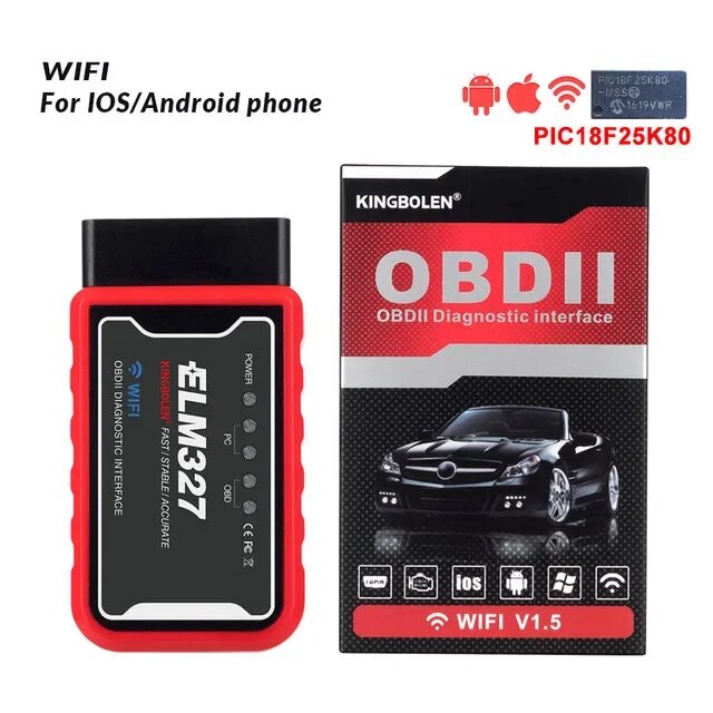 KINGBOLEN ELM327 WIFI OBD2 сканер Type A