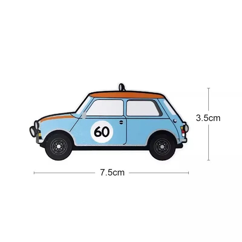 Наклейка на авто Mini Cooper, голубая 60