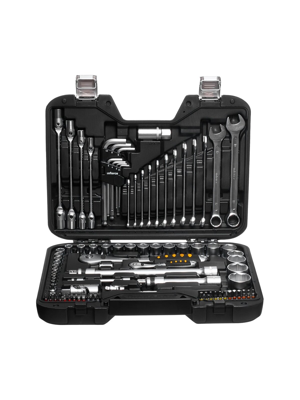 Набор инструментов Inforce 85 предметов 1/2, 1/4 Inforce, Сталь Cr-V, Профессиональный, 06-07-14