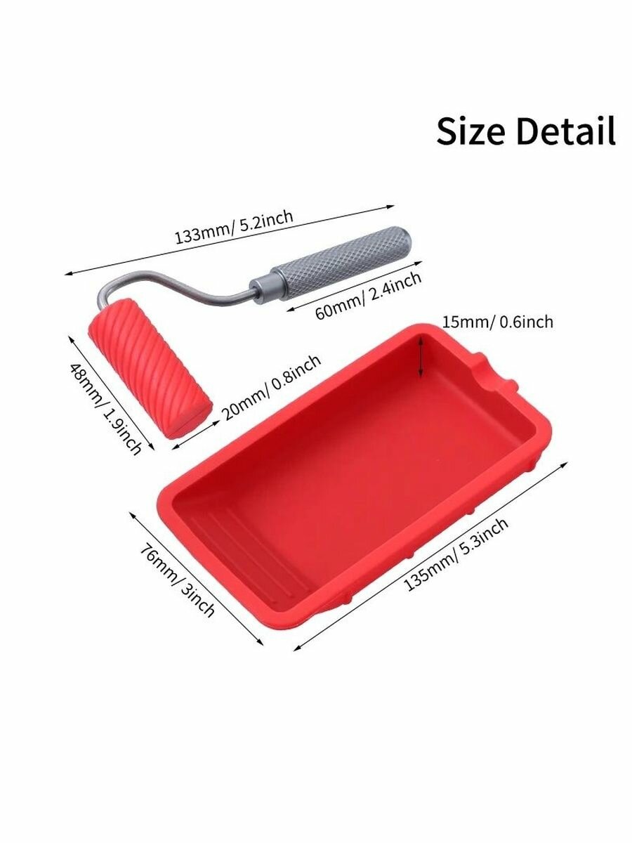 Мини силиконовый валик для покраски 5cм, POLSTEN