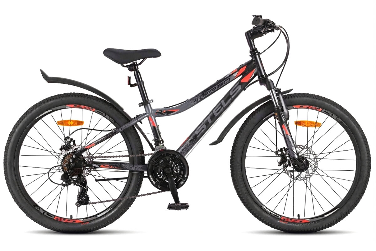 Подростковый велосипед Stels Turbo 410 MD 24, год 2025, цвет Черный-Красный, ростовка 12