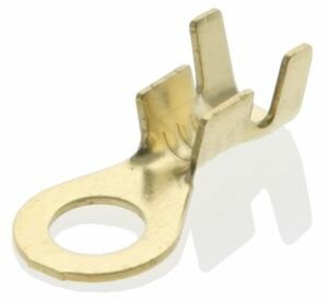 Неизолированный кольцевой кабельный наконечник из латуни, SKN1-04.