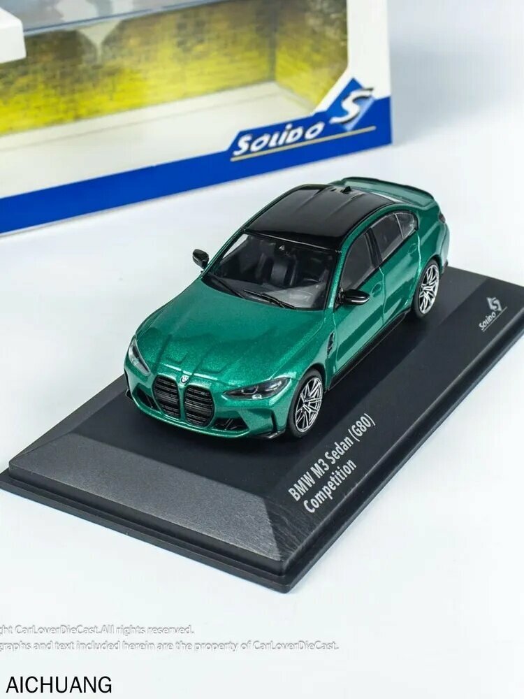 Машинка Solido 1/43 BMW G80 M3 M ISLE OF MAN GREEN 2023 Die-cast Alloy Car Model Toy Gift