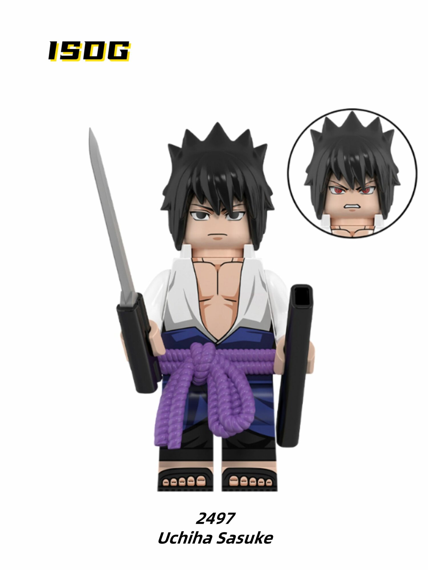 2025 Минифигурок конструкторами Naruto: Uchiha Madara, Obito, ltachi, Hatake Kakashi совместимысLEGO (4.5 см, пакет) ISDG_WM2497