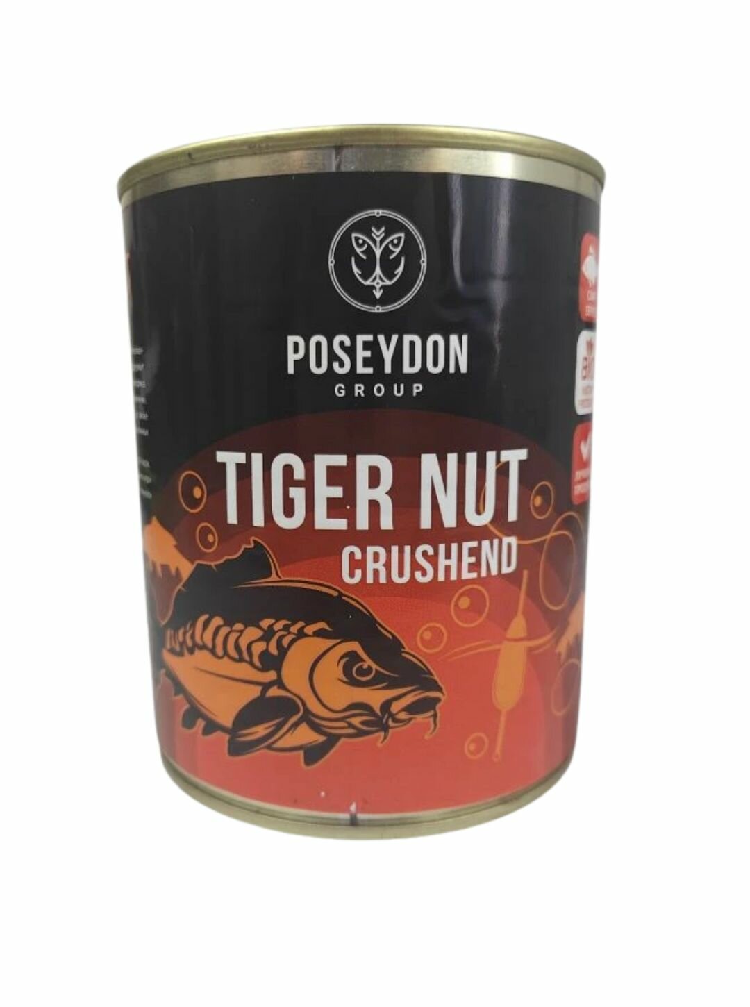 Зерновая смесь для рыбалки POSEYDON Тигровый орех дробленый 900 мл / прикормка рыболовная в банке