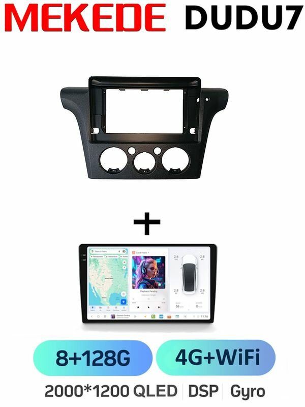 Магнитола 9" Mekede DUDU7 8/128 Gb для Mitsubishi Outlander 1 2002-2008 F3 Правый руль carpay Android