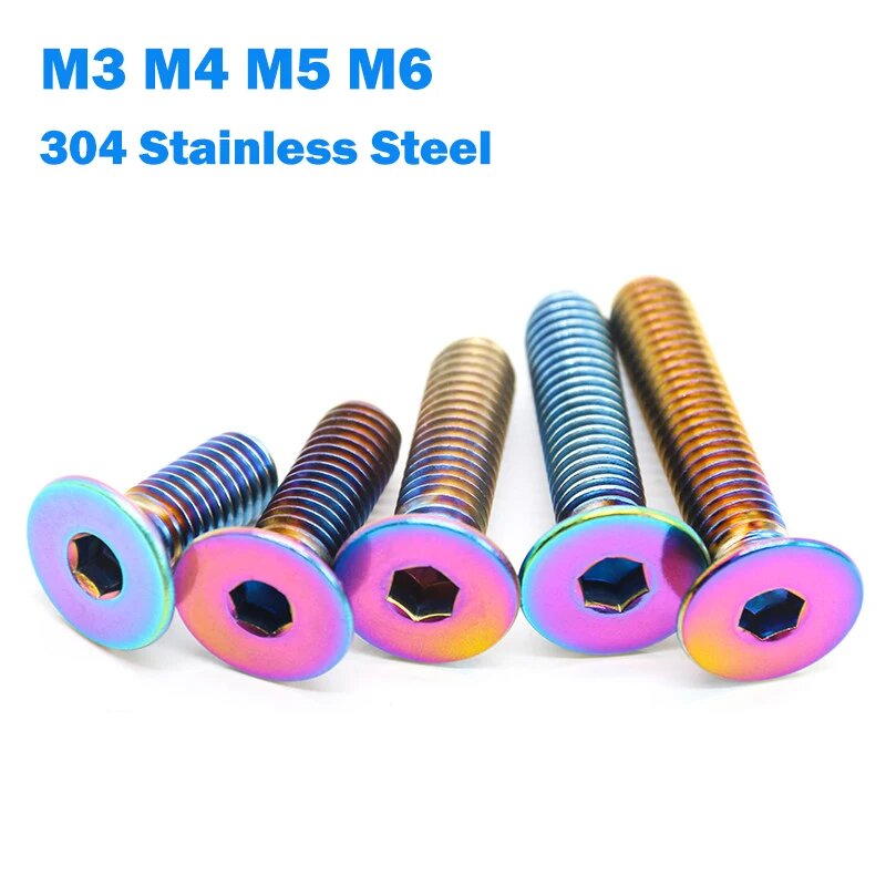 Радужные винты M3 M4 M5 M6 нержавеющая сталь M5-5Pcs, 16mm