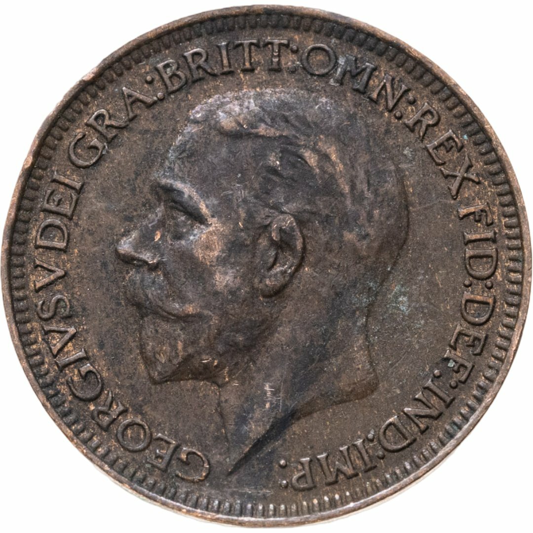 Великобритания 1 фартинг farthing 1933, Бронза, в сохранности VF