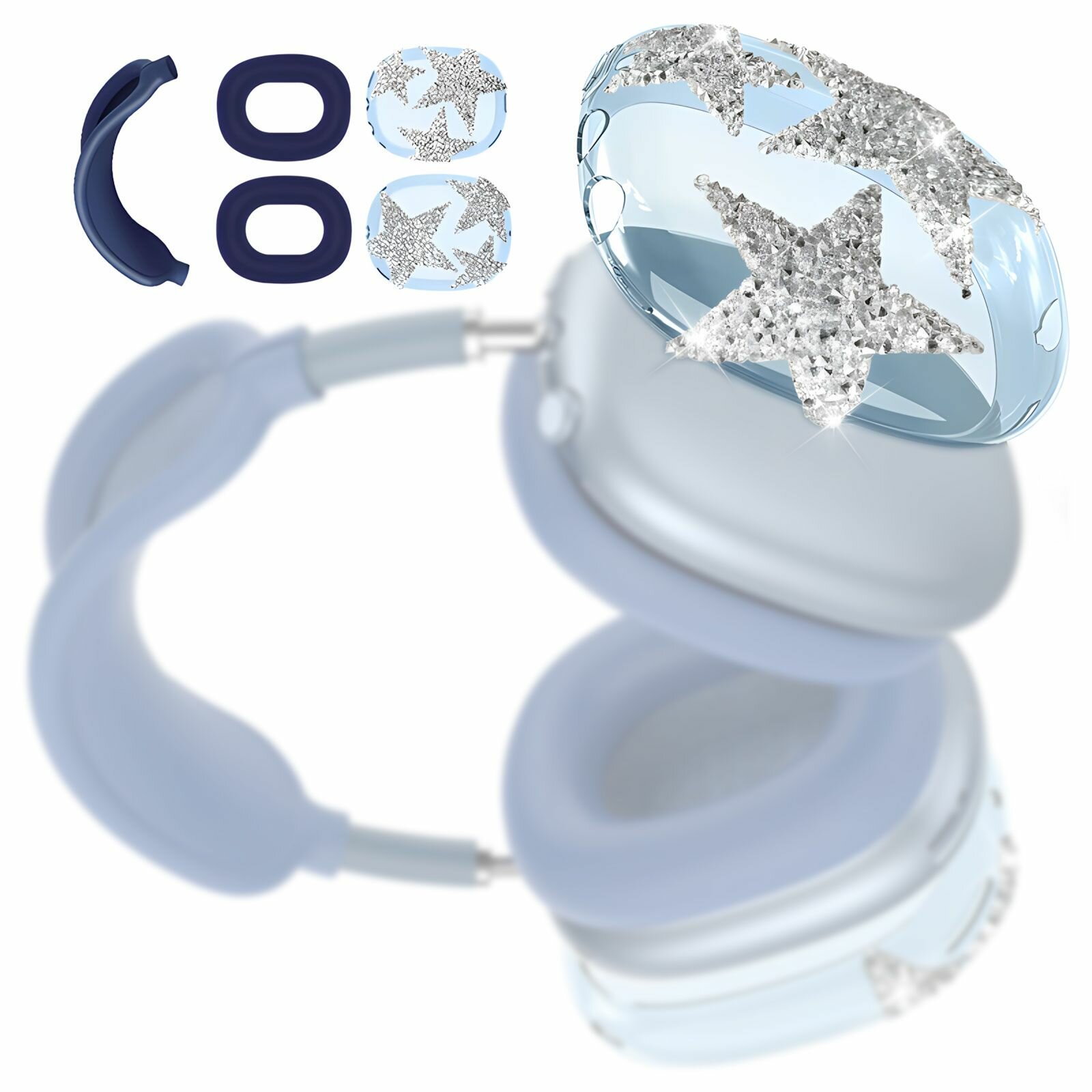 Модный силиконовый чехол с кристальной вселенской тематикой для наушников