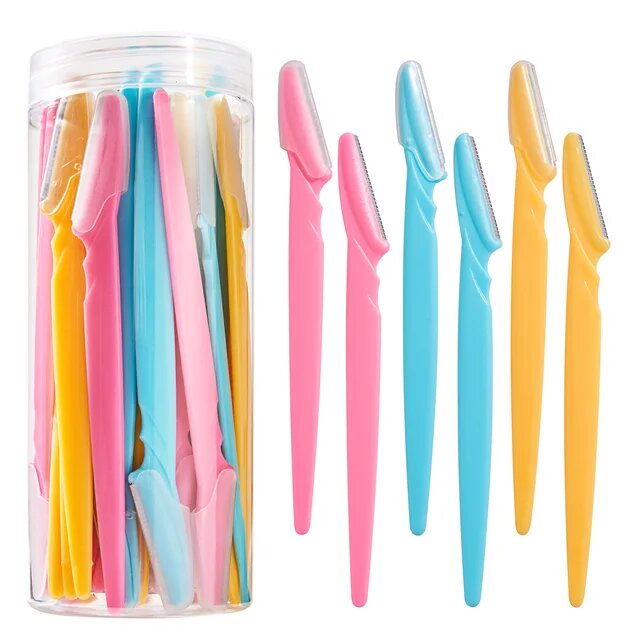 Набор из 30/10 бритв для бровей, с коробкой для хранения, триммер для бровей, бритва для удаления волос, безопасное лезвие, инструменты для подравнивания.