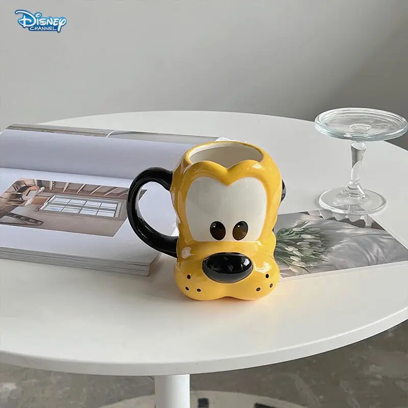 Керамическая кружка Disney Pluto, мультяшная 3D трехмерная моделирующая чашка для воды, украшения для домашнего офиса, стола, декоративные чашки для кофе с молоком