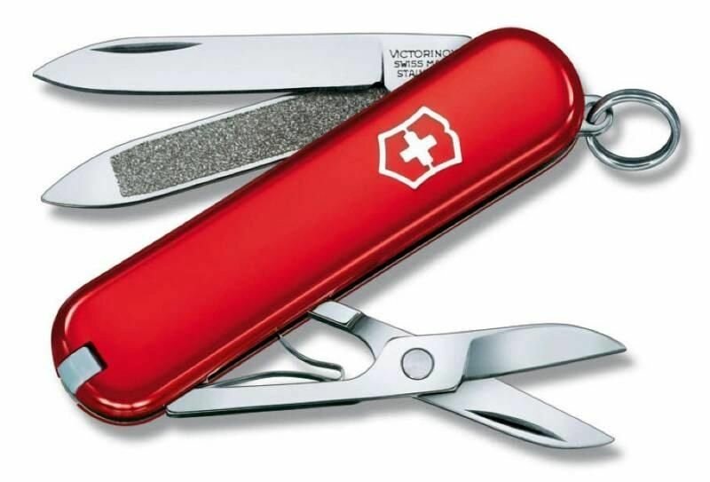 Нож перочинный VICTORINOX Classic 58 мм, 7 функций, красный (0,6203)