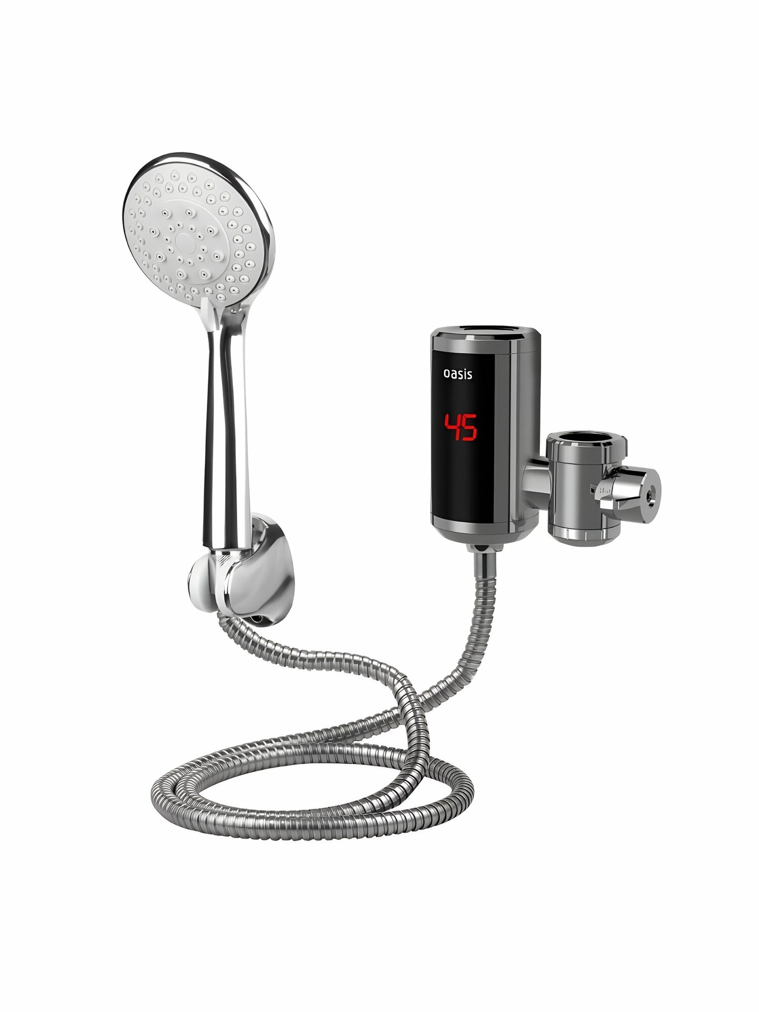 Проточный электрический водонагреватель Oasis NS 3 кВт, 5 л/мин, съемный аппарат с душем для дачи и дома