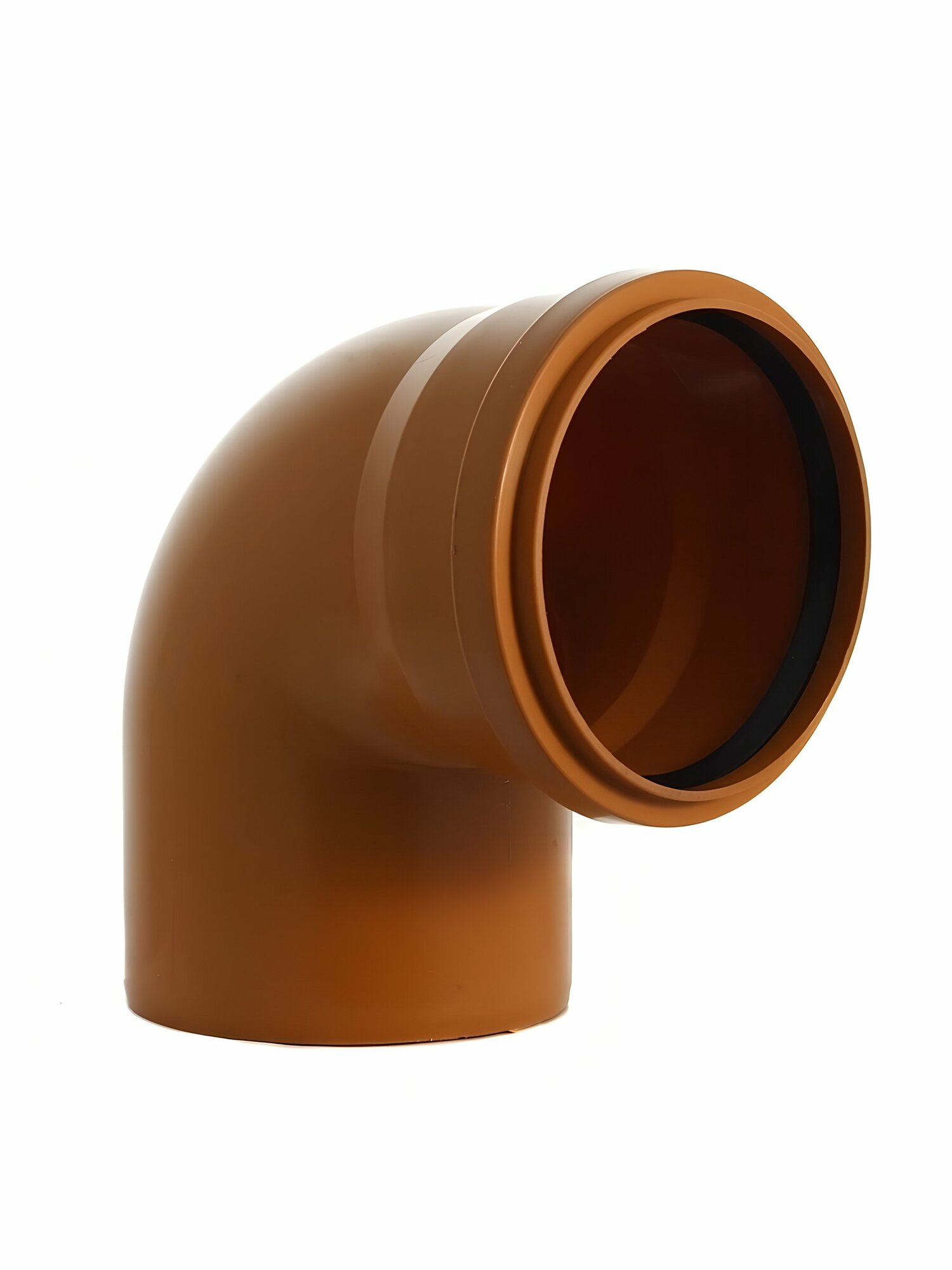 Уголок канализационный 160 мм, 90 °, Мультимирпласт, наружный, рыжий, ОТВ НК 160/87.5 SN2