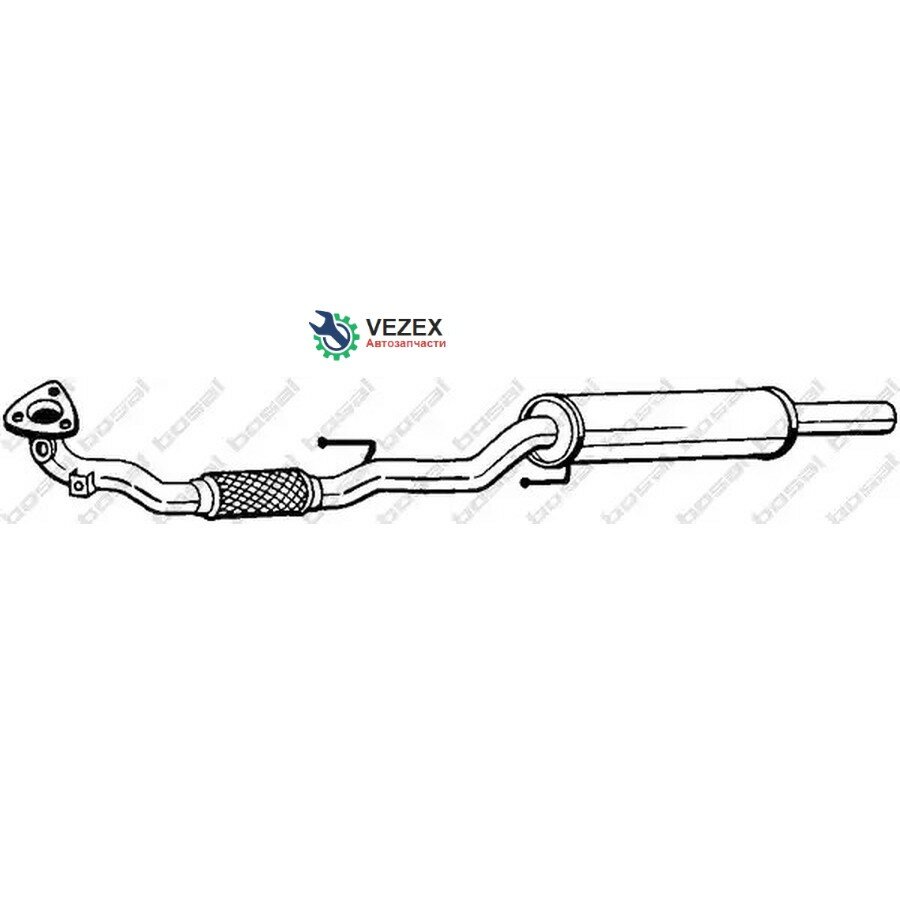 BOSAL 281-769 Глушитель (средняя часть)