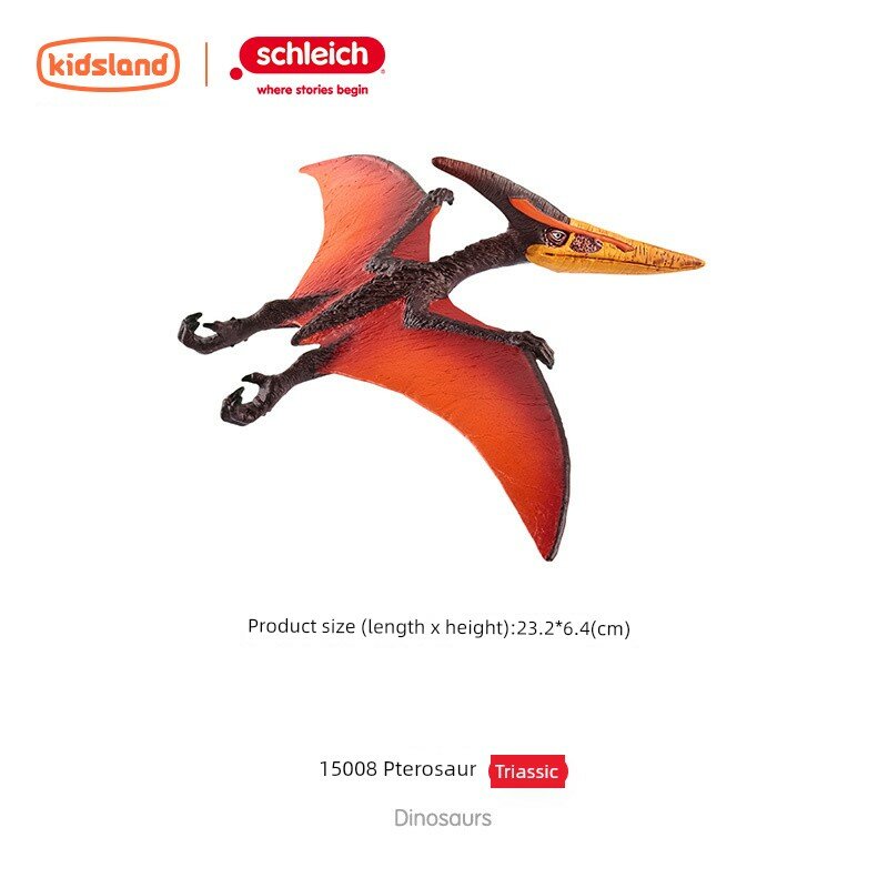 Schleich Птеранодон Динозавр Фигурка 9 см Высокая, Подлинная Юрская Модель Для Детей, Образовательная Игрушка
