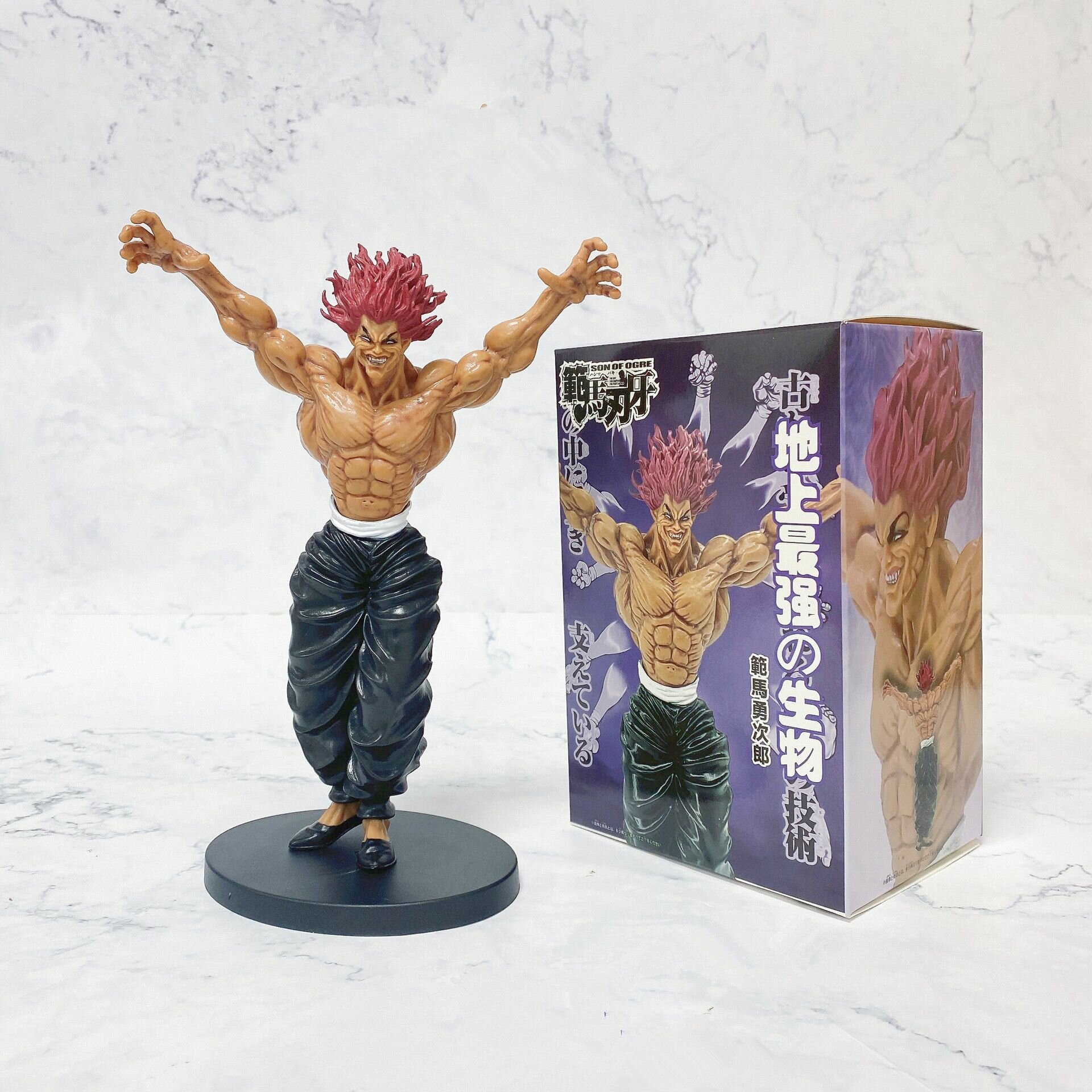 Фигурка 3D Огр из аниме Боец Баки (Baki the Grappler) - Ханма Юдзиро (Hanma Yuujirou) 22 см