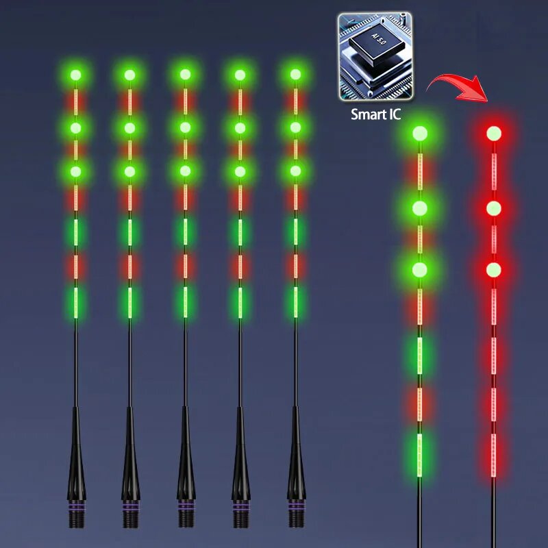 Светящиеся LED-антенны для поплавков, 5pcs
