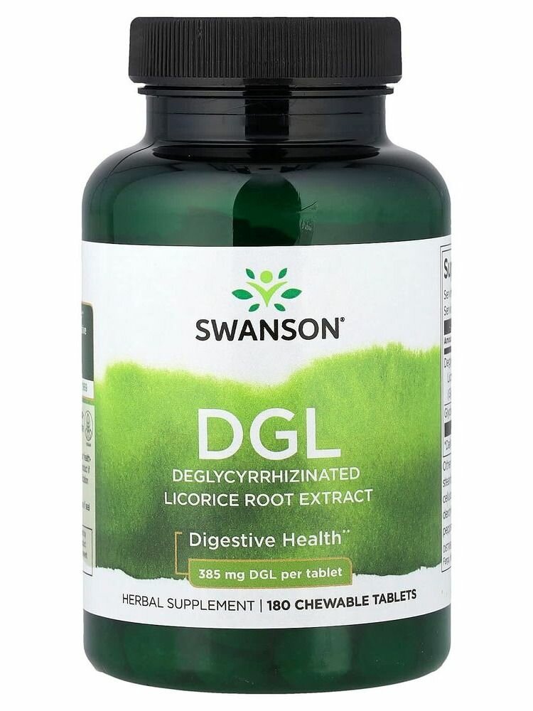 Экстракт солодки DGL, 180 жевательных таблеток, Swanson