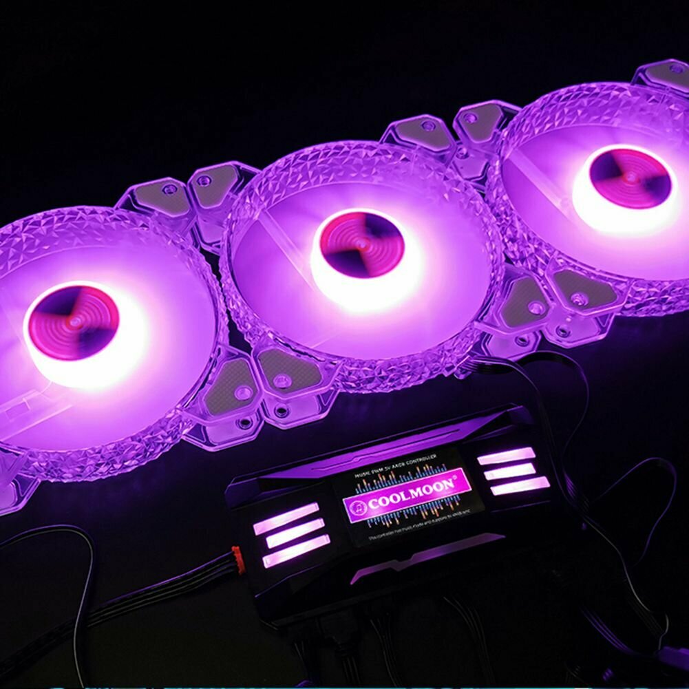 Четырёхканальный контроллер для вентиляторов с регулировкой по температуре PWM, синхронизацией ARGB и музыкой