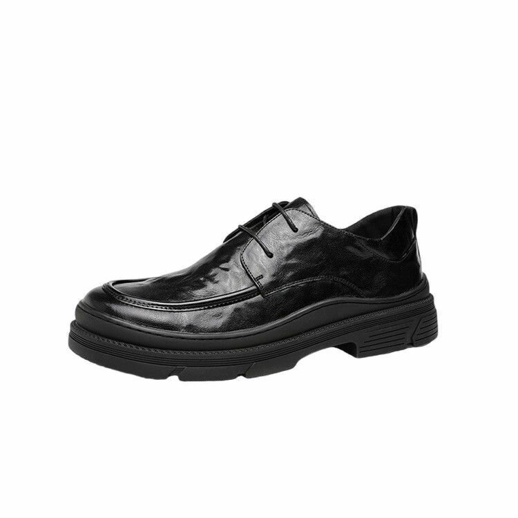 LUO Мужские туфли Для деловых встреч Удобные Высокая подошва Кожа/Black