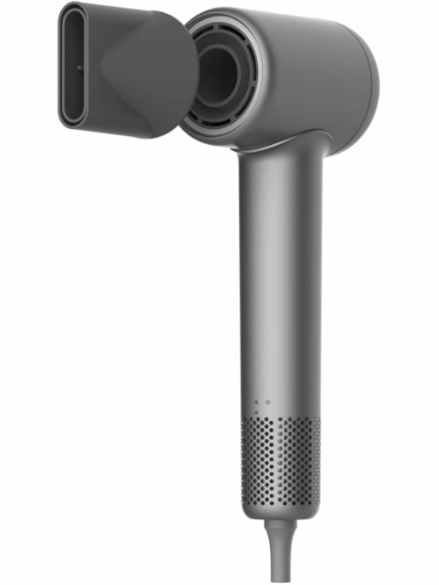 Фен высокоскоростной Deerma DEM-CF51W, 1400 Вт, ионизация, 5 режимов, магнитная насадка, темно-серый