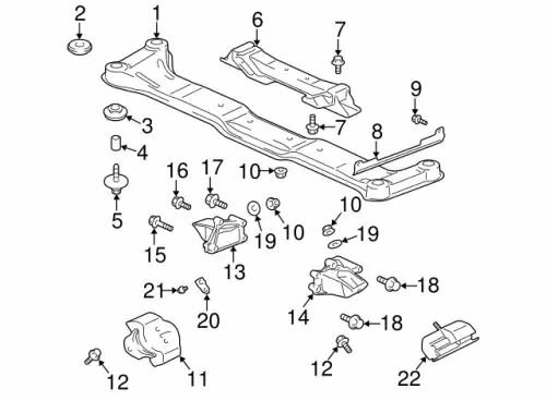 Подушка двигателя передняя для Mitsubishi Pajero/Montero III V65W/V75W 00-06