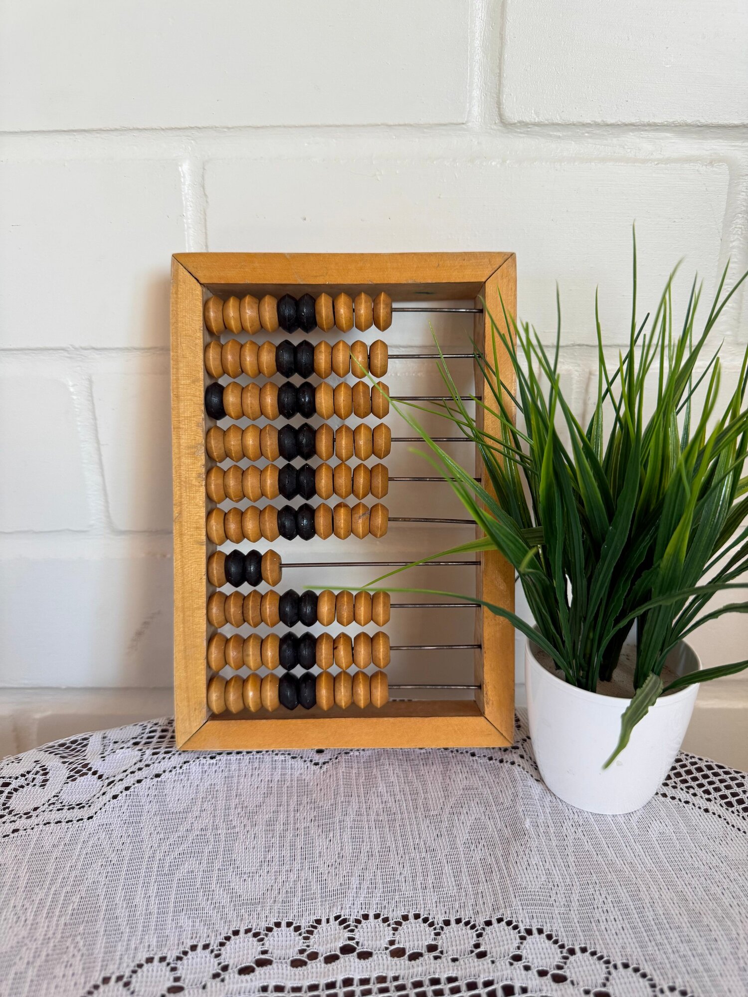 Маленькие деревянные счеты СССР, 15 х 22 см.