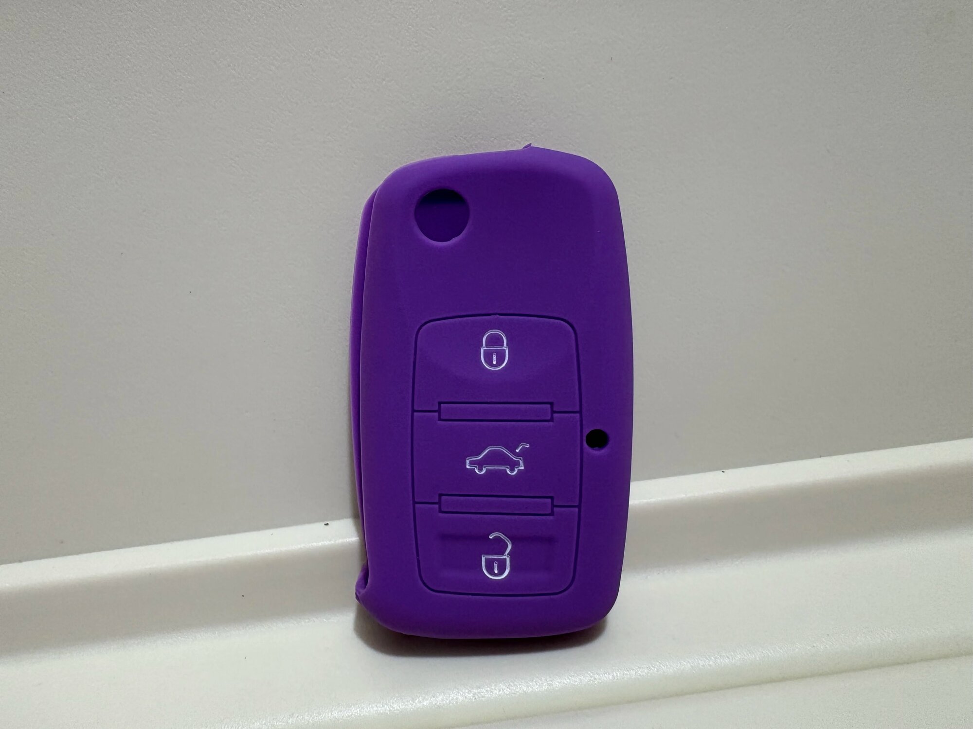 Силиконовый чехол для ключей VW, Volkswagen Jetta, Golf, Passat B5, B6, Beetle, Purple, Фиолетовый