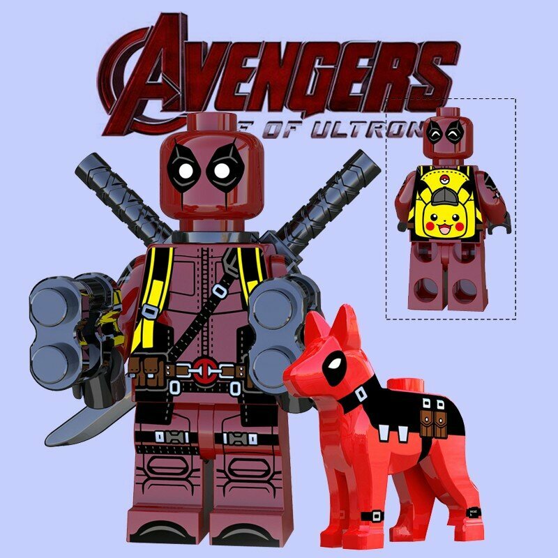 Игрушка Дедпул в стиле LEGO, конструктор супергероя для детей, обучающая головоломка