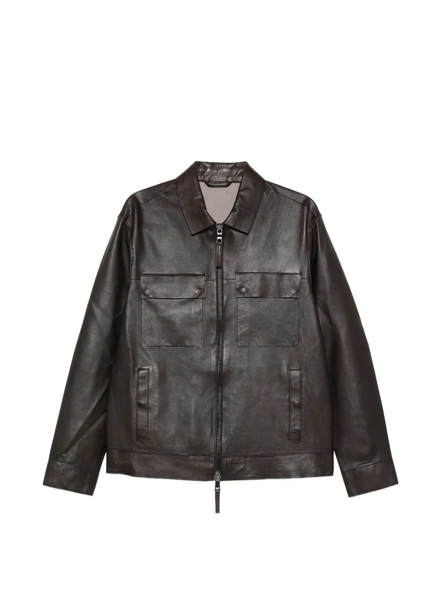 Куртка Pocket zip leather jacket
