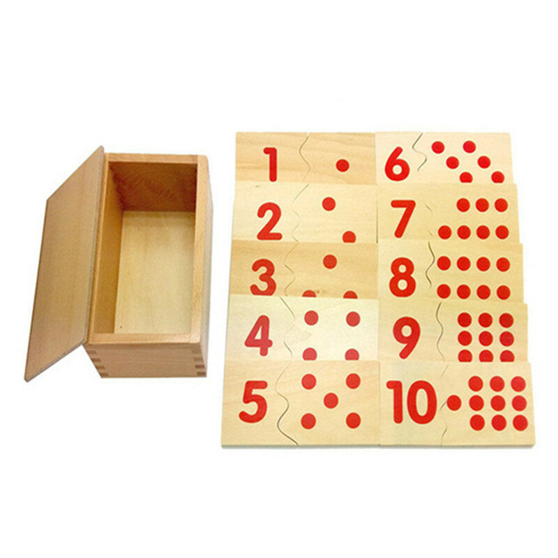 Деревянная пазл-головоломка Монтессори для обучения цифрам и математике в раннем возрасте - обучающая игрушка для