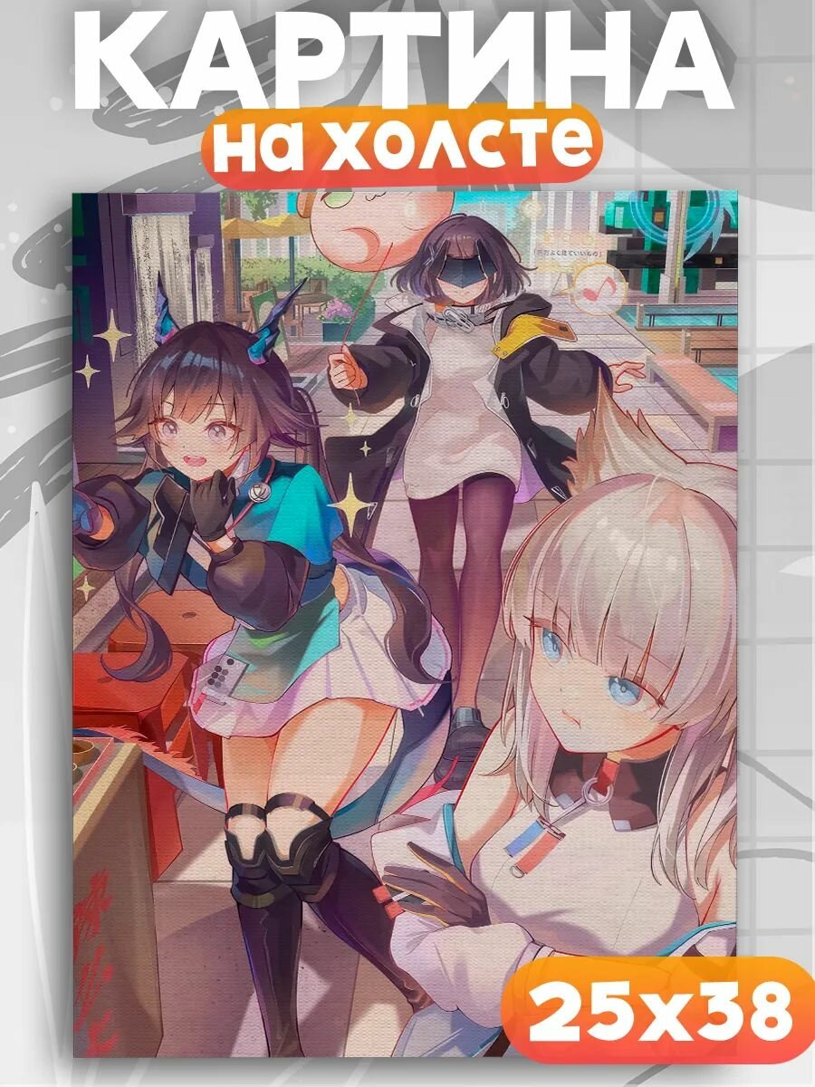 Картина на стену Arknights Endfield, на подрамнике, 1шт, 38х25 размер.