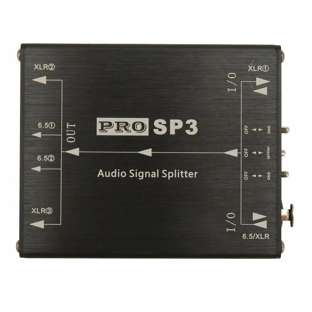 Балансный аудиоразветвитель XLR 1 в 3 выхода с изолятором 6.5+XLR Switcher