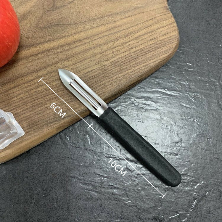 Нож для чистки картофеля VICTORINOX, двустороннее лезвие, чёрный 5.0203