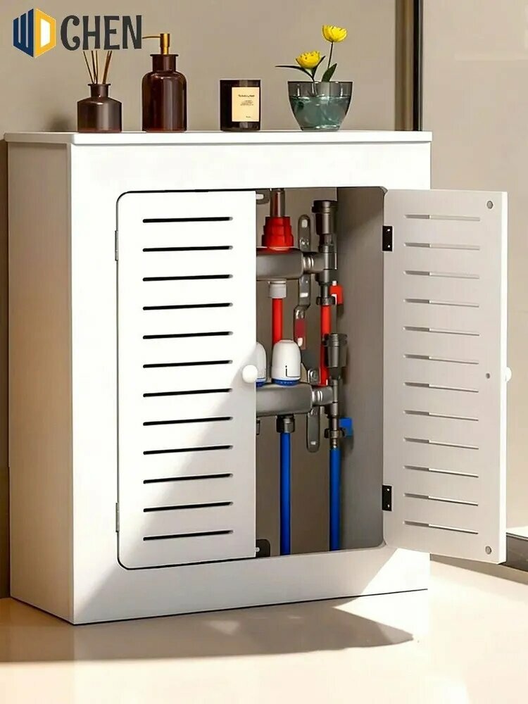 Решетка экран для радиатора отопления с двойными дверцами и жалюзи, для гостиной и столовой