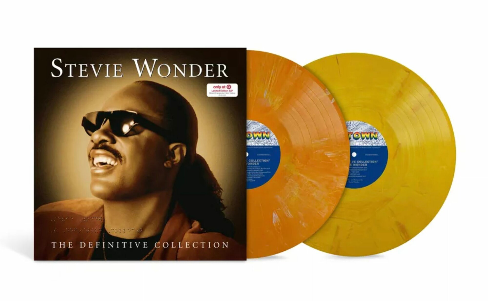 Stevie Wonder - The Definitive Collection (Best of Greatest Hits) (Gold and Yellow-Silver Marbled Limited) Цвет: Золотой и Оранжево-Серебряный, Редкая Виниловая Пластинка из США, Сборник Лучших Хитов