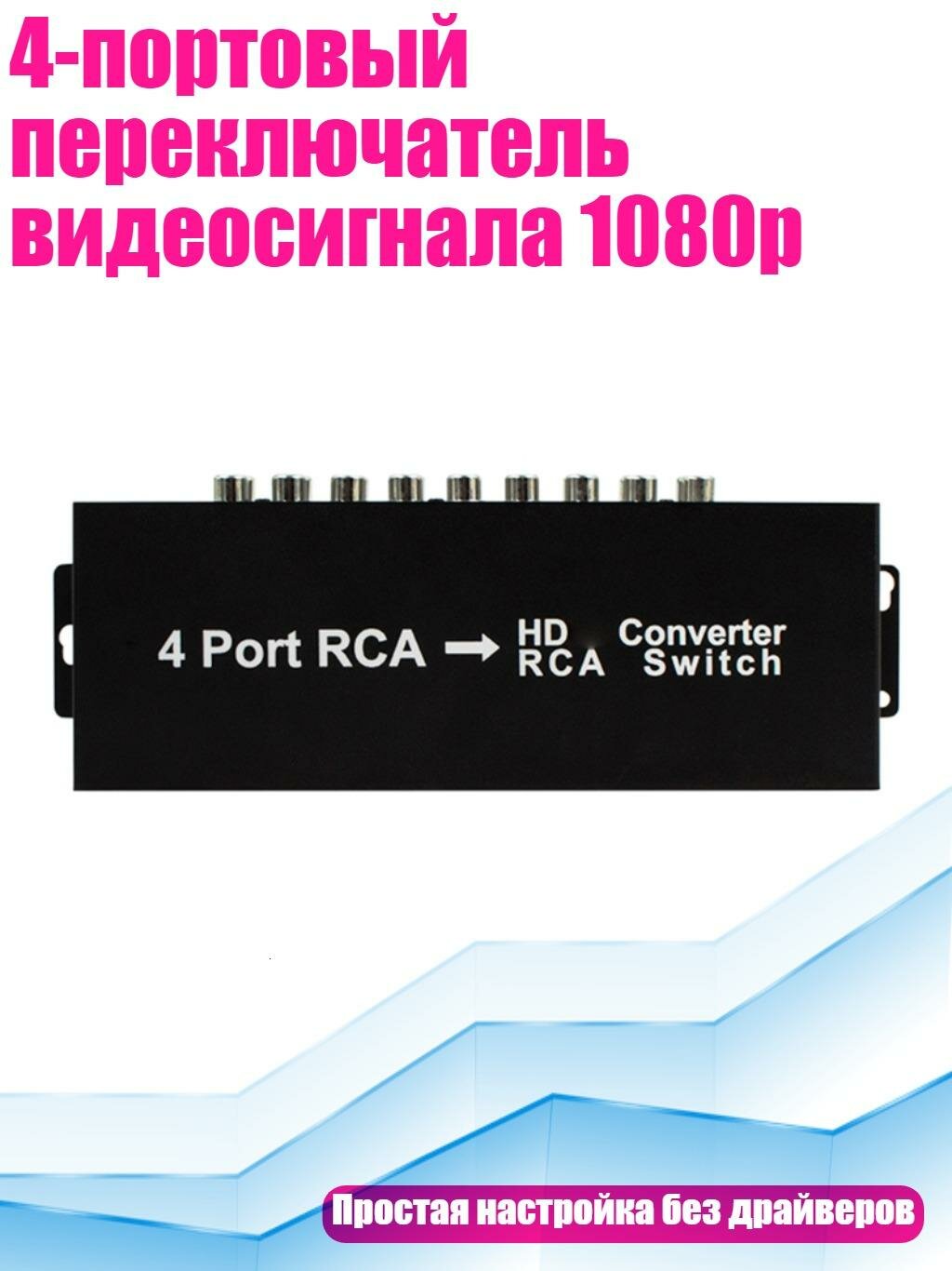 4-портовый переключатель видеосигнала 1080p