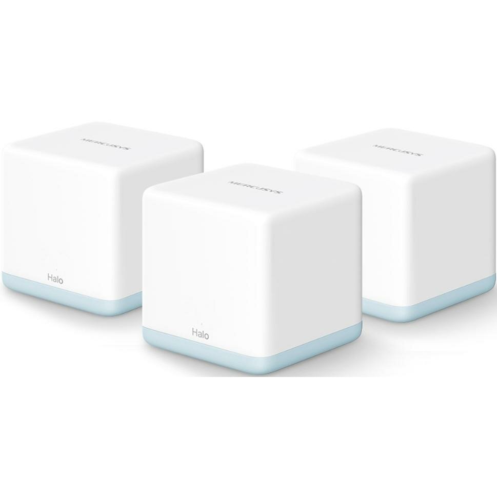 Система Mesh Mercusys Halo H30(3-PACK), 802.11aс 867Mbps 2.4 ГГц 5 ГГц 2xLAN белый